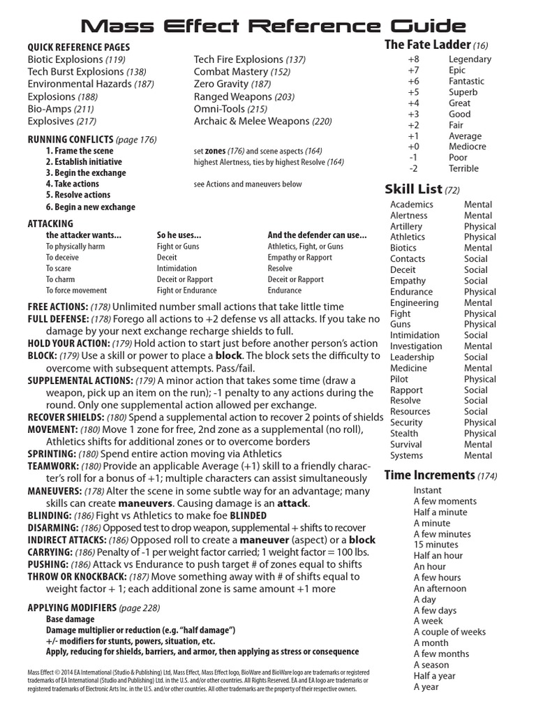 Mass Effect Reference Guide | PDF | Weaponry | Leisure