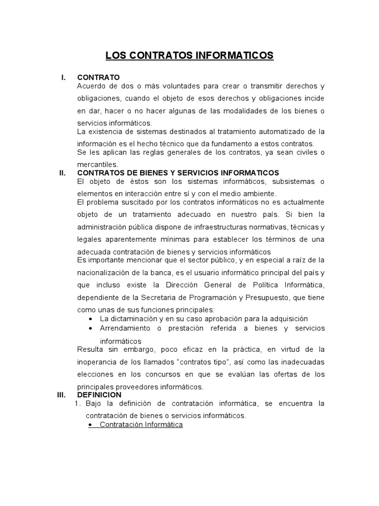 Los Contratos Informaticos | PDF | Arrendamiento | Software