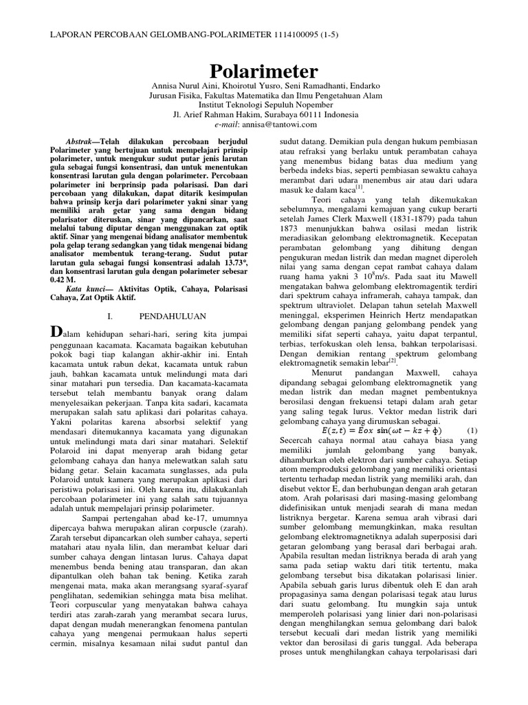 Polarimeter | PDF