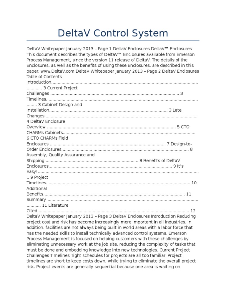 DeltaV Control System | PDF | Control System | Automation