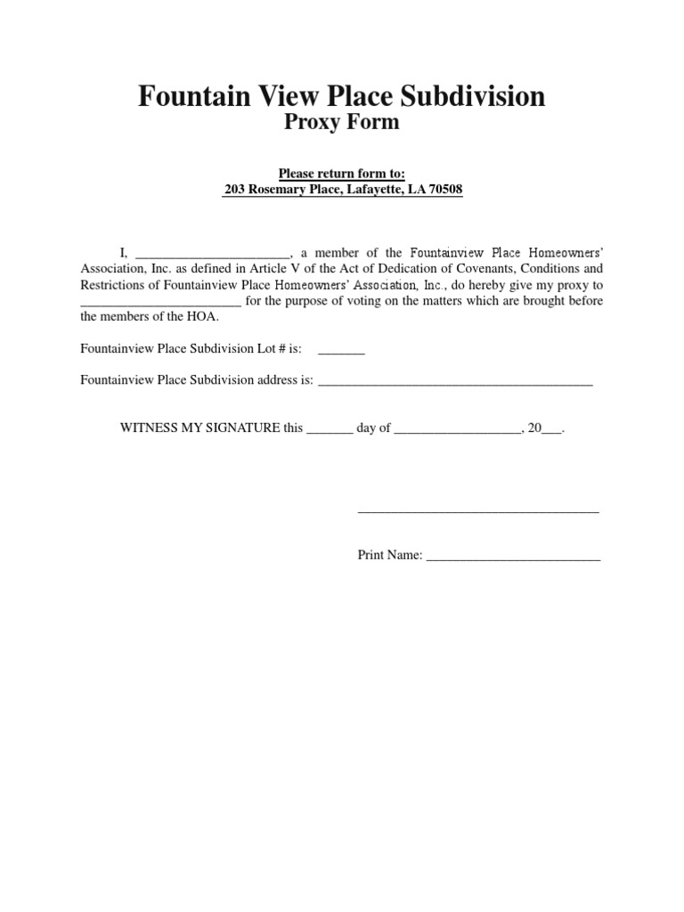 Proxy Form Updated | PDF