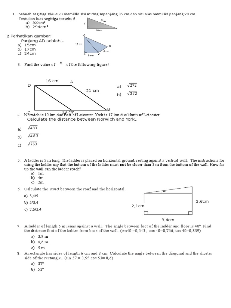 Geometry Problem Set | PDF