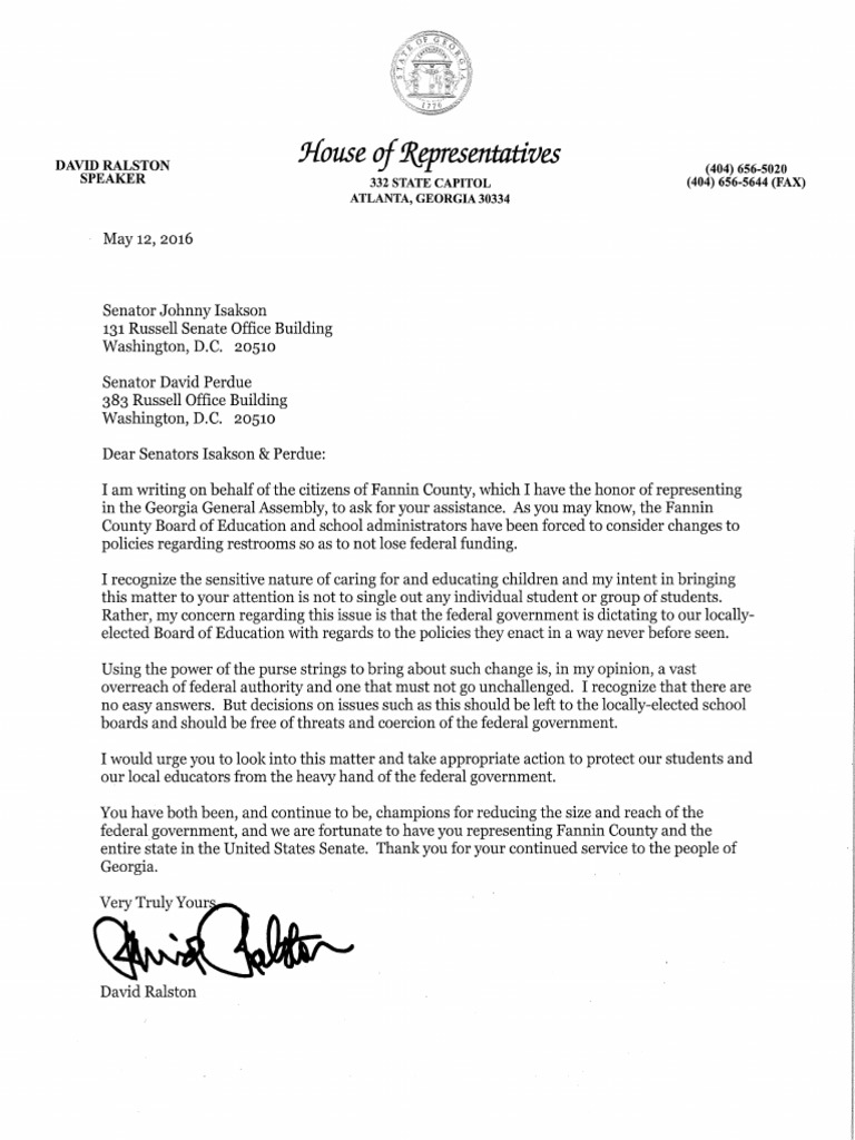 Ralston Senator Letter | PDF