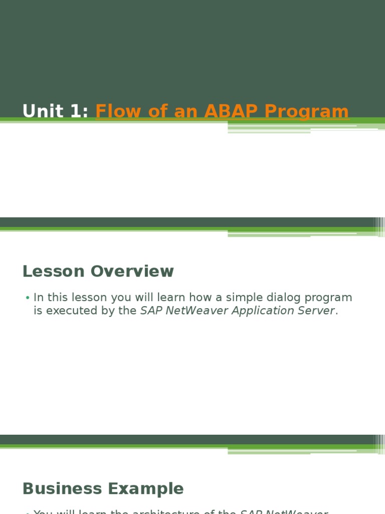 Unit 1 - SAP System Architecture | PDF | Databases | Computer Data