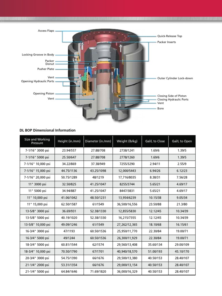 Cameron - DL-Annular Bop | PDF | Machines | Engines