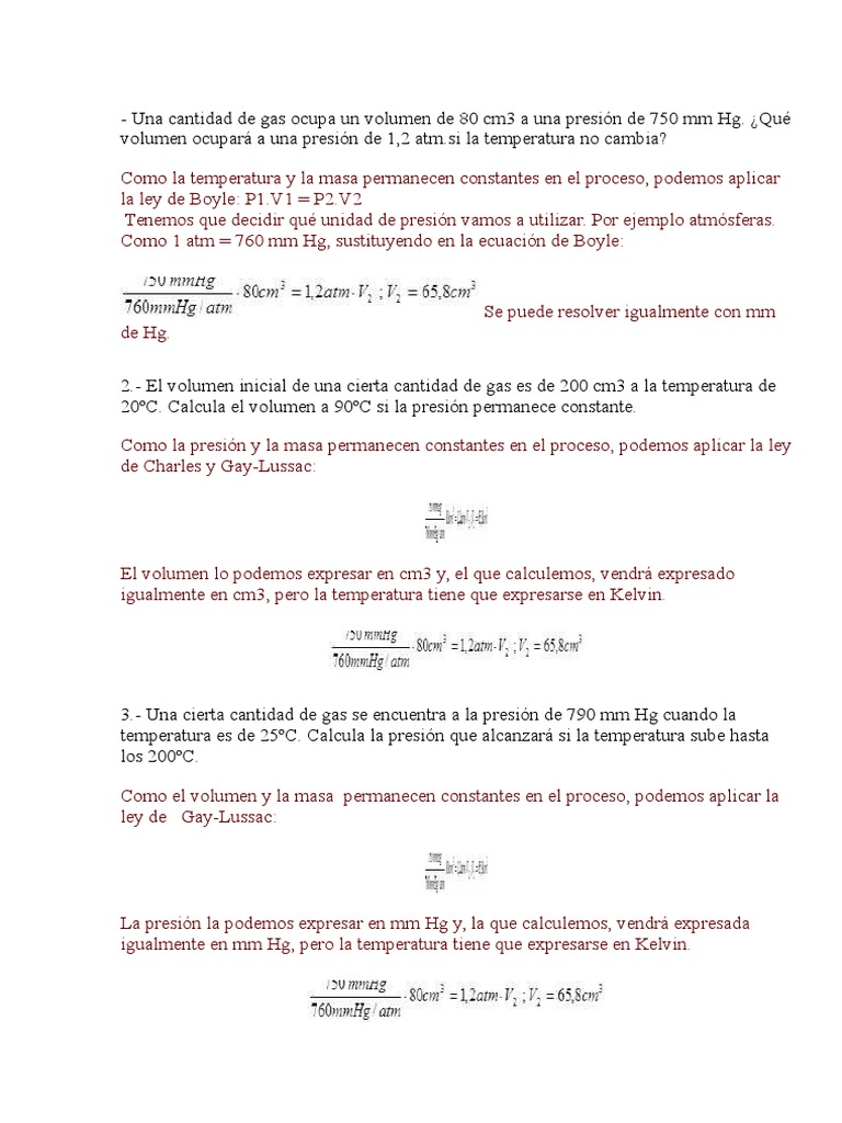 Ejercicios Gases Ideales | PDF | Gases | Mole (Unidad)