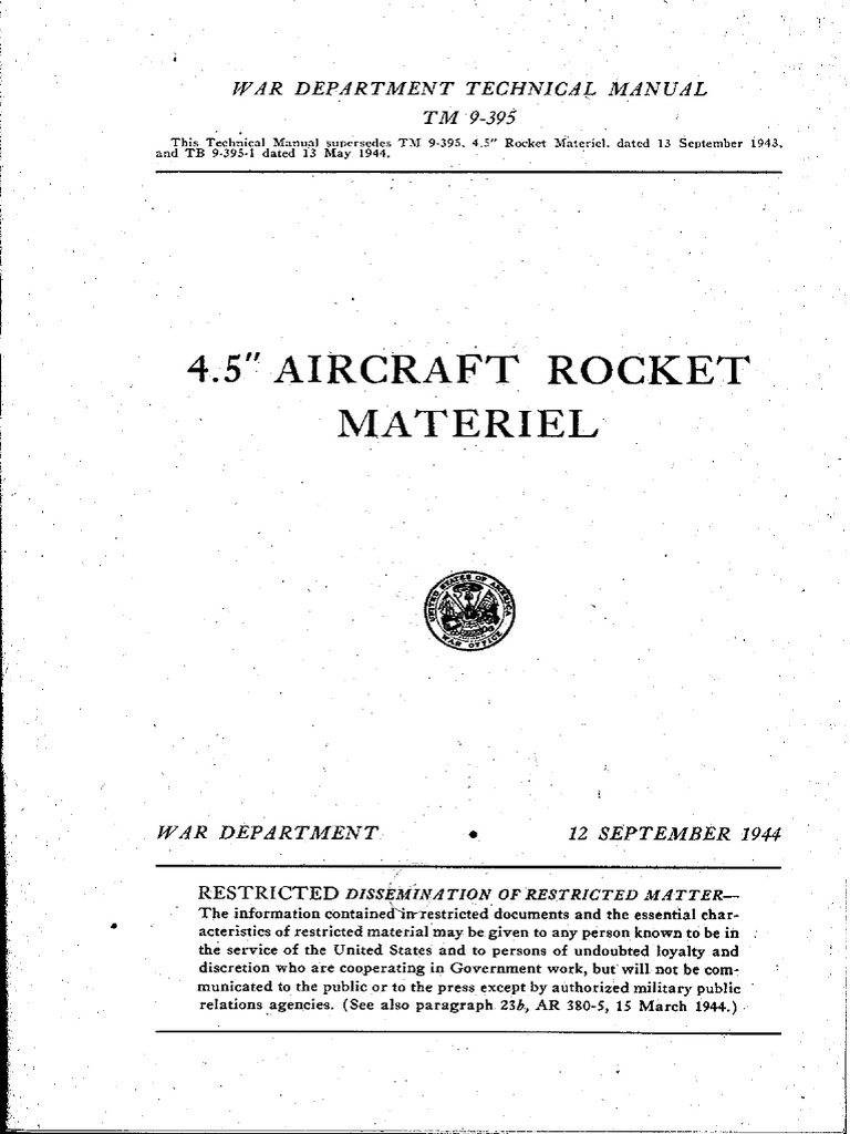 4.5 Inch Rocket Manual | PDF | Ammunition | Screw