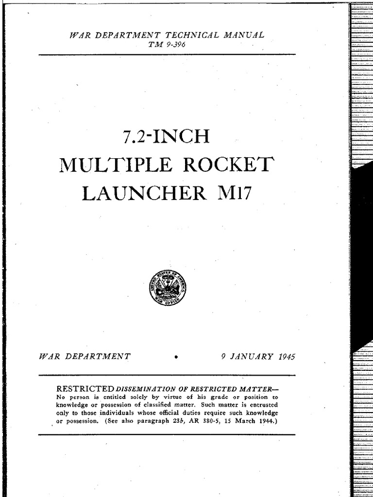 M17 Multiple Rocket Launcher System Manual | PDF