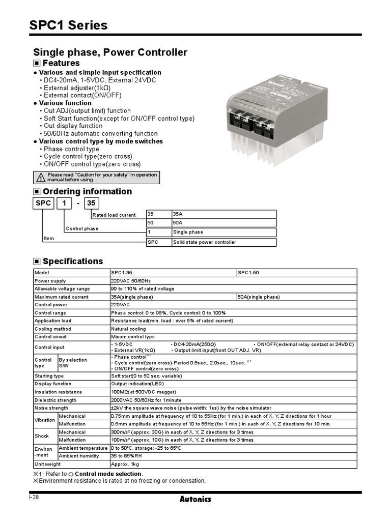 SPC1 Series: Single phase, Power Controller | Electrical Connector ...