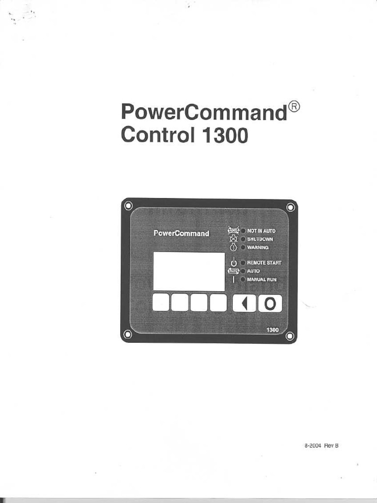 Comando de Control Generadores Cummins1300 | PDF