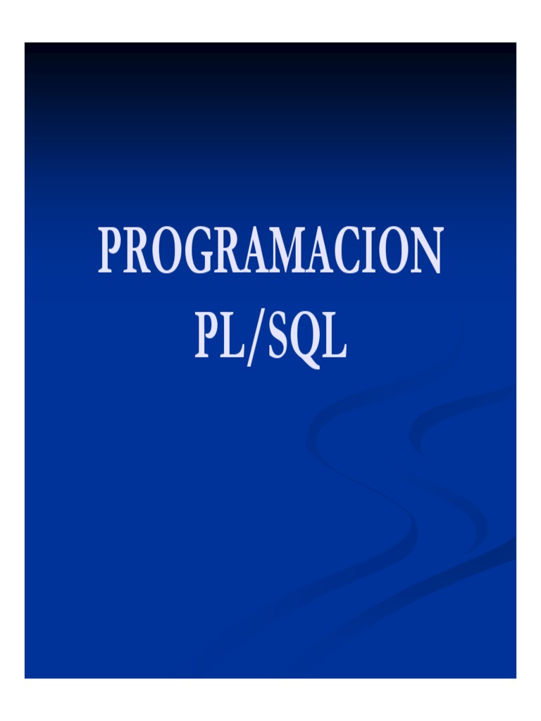 Apunte PL/SQL | Descargar gratis PDF | SQL | Pl / Sql