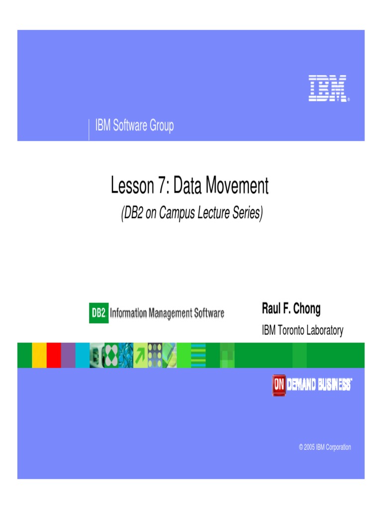 01 - 07 Data Movement | PDF | Ibm Db2 | Databases