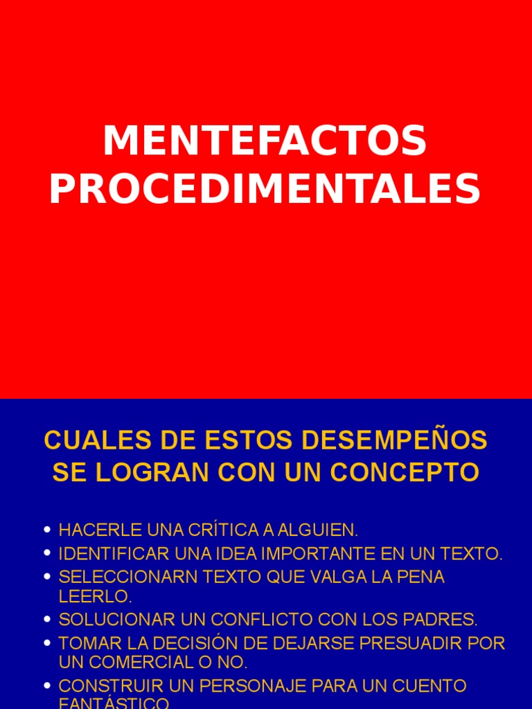 Mentefactos Procedimentales | PDF | Toma de decisiones | Comunicación
