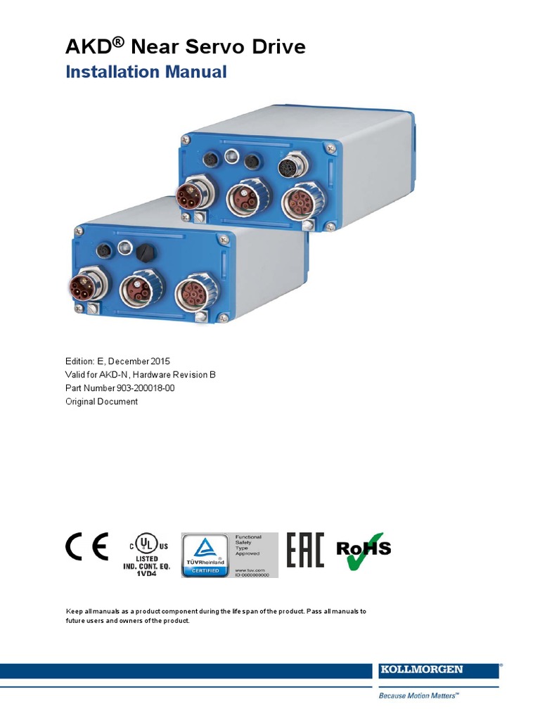 Kollmorgen AKD-N Servo Drive Installation Manual | PDF | Electrostatics | Electrical Connector