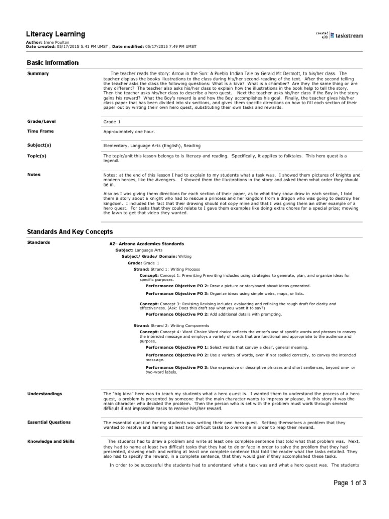 Literacy Learning: Basic Information | PDF | Cognition | Cognitive Science