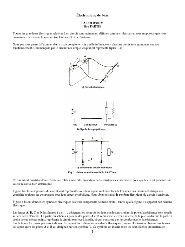 Electronique de Base | PDF | Puissance (physique) | Résistance ...