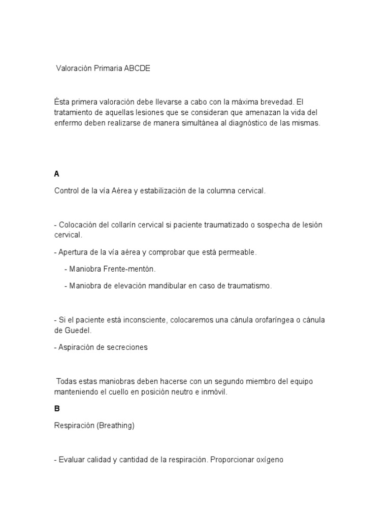 Valoracion ABC y RCP | Reanimación cardiopulmonar | Enfermedades y ...