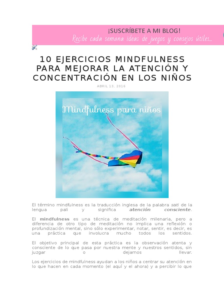 10 Ejercicios Mindfulness para Mejorar La Atención y Concentración en ...