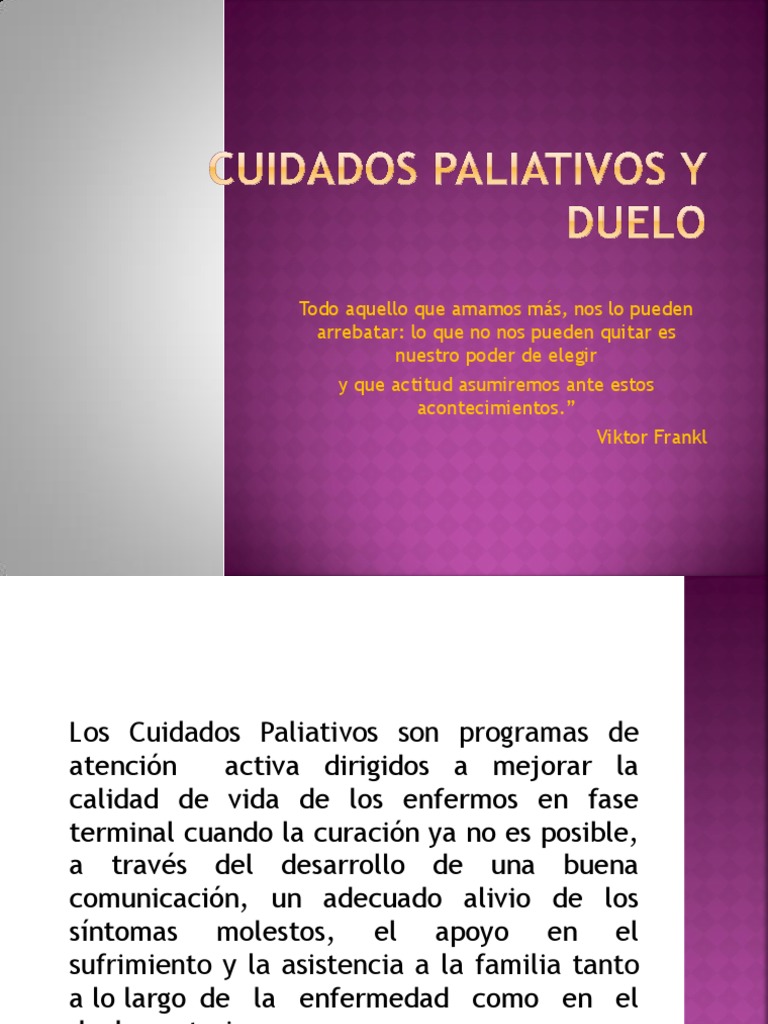 Cuidados Paliativos Y Duelo Pdf Cuidados Paliativos Dolor