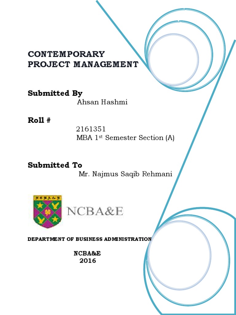 A Contemporary Project Management | PDF | Project Management | Leadership