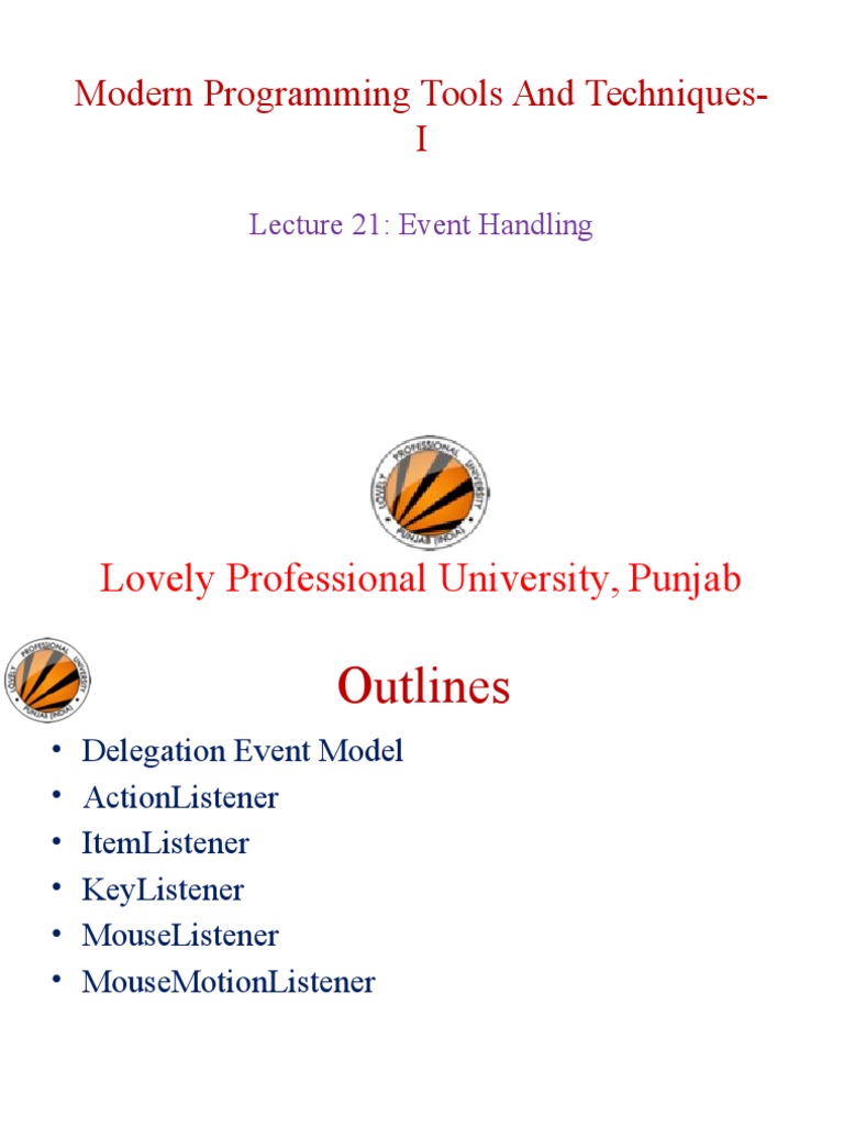 Java Event Handling Techniques Explained | PDF | Information Technology Management | Computer ...