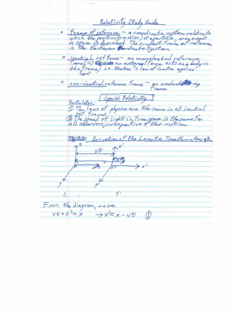 8 (Mu Meson Decay, Special Relativity Cheat Sheet) .Rotated | PDF