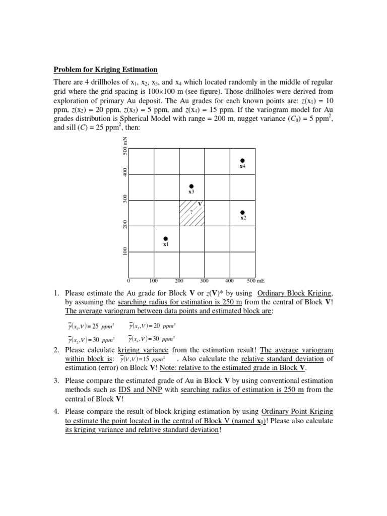 Solution For Kriging Calculation | PDF | Estimation Theory | Standard Deviation