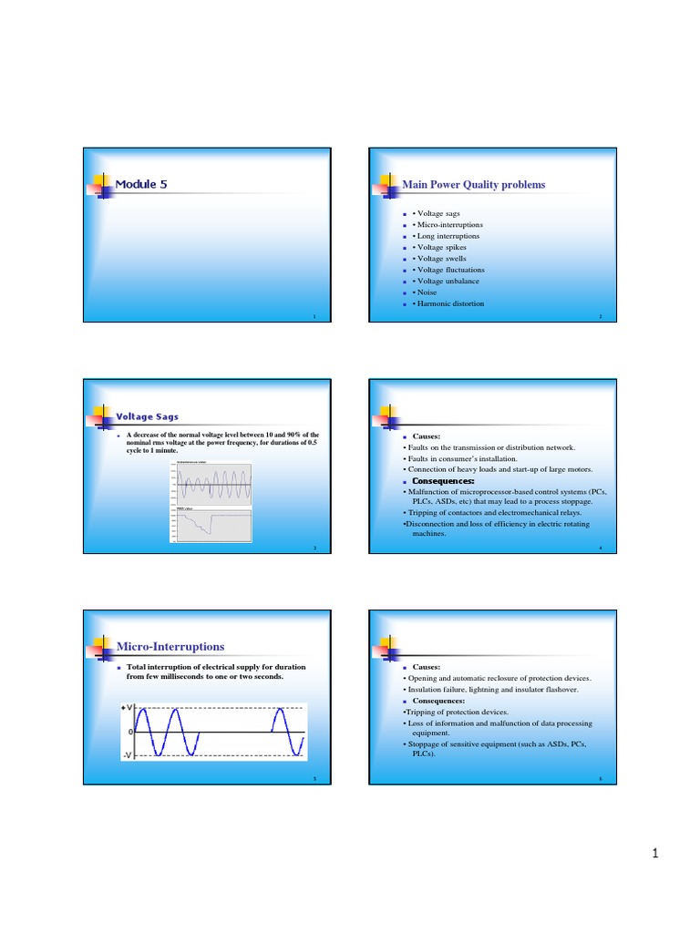 Main Power Quality Problems: Micro-Interruptions | PDF | Power (Physics ...