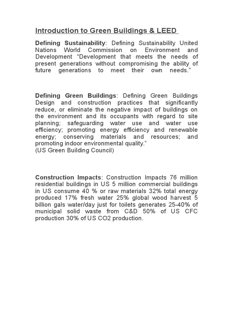 13introduction To Green Buildings | PDF | Green Building | Leadership ...