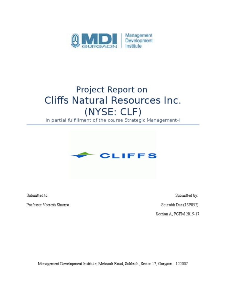 Cliffs Natural Resources - Strategy | PDF | Mining | Economies