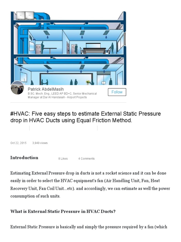 External Static Pressure Calculation Guide | PDF | Duct (Flow ...