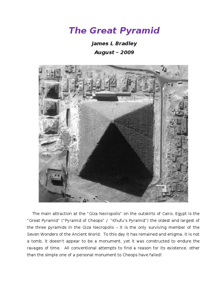 The Great Pyramid | PDF | Pyramid | Science