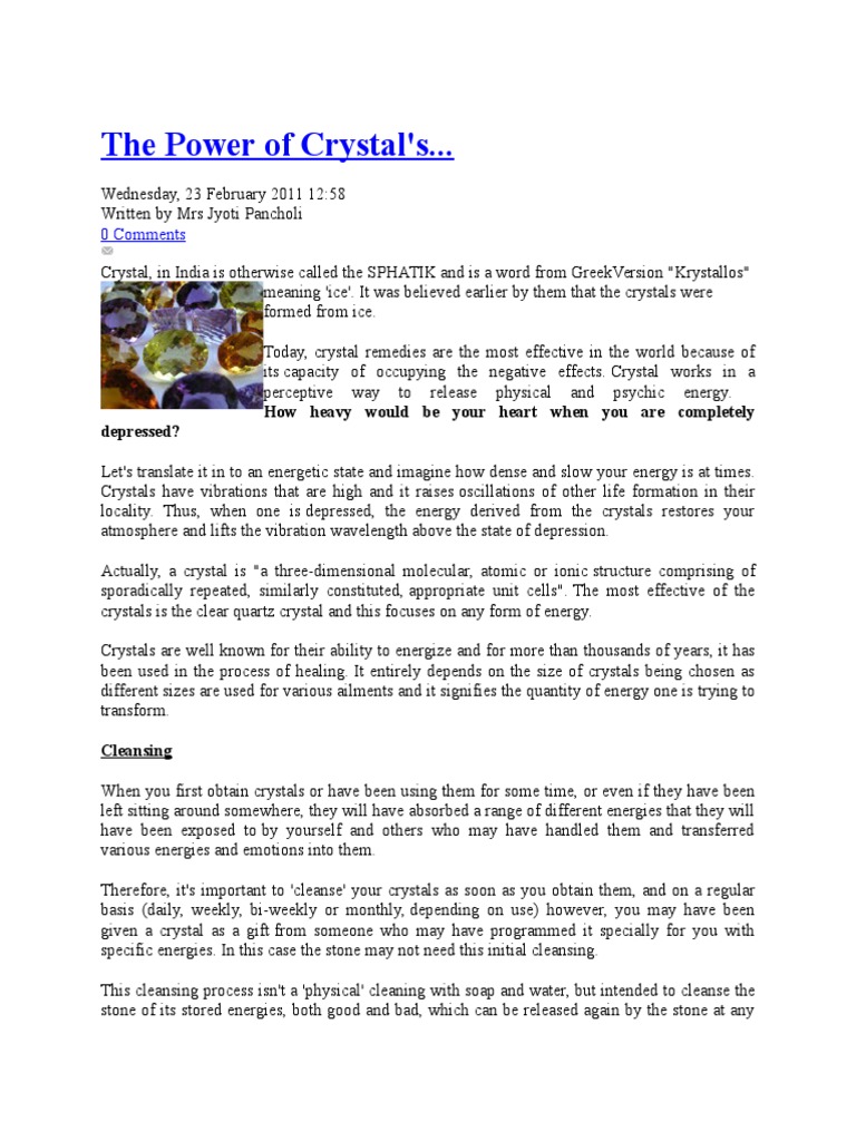 The Power of Crystal | PDF | Salt | Crystal