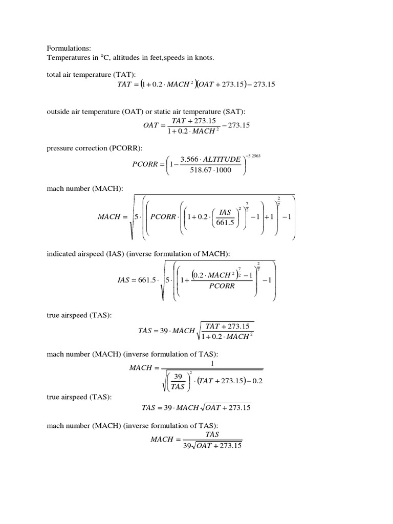 Pilot Formulas | PDF