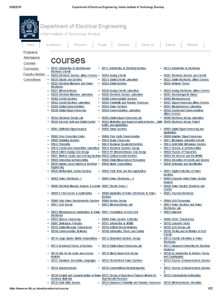 Department of Electrical Engineering, Indian Institute of Technology ...