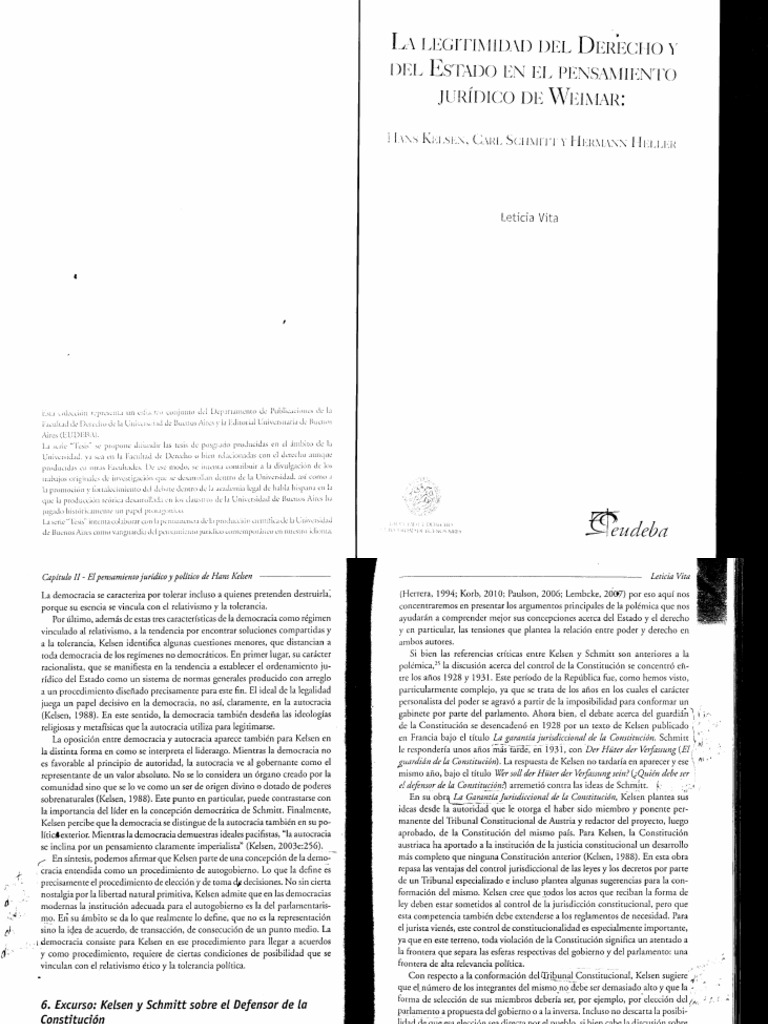 Leticia Vita - Legitimidad en Weimar | PDF