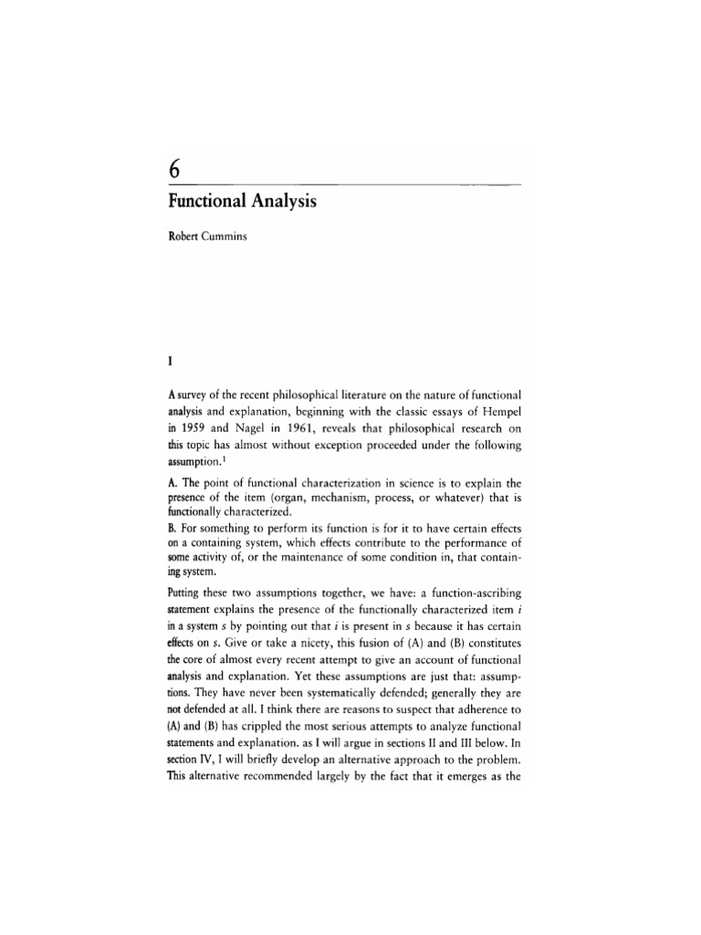 Critique of Functional Analysis Theory | PDF | Causality | Natural ...