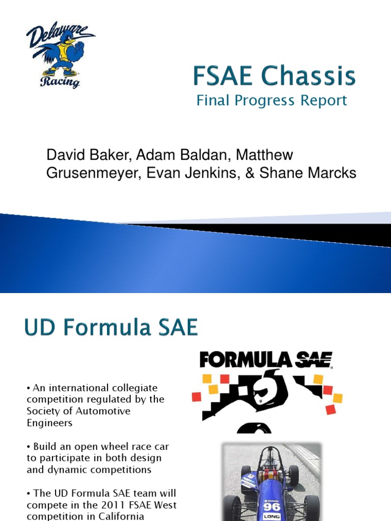 FSAE Chassis - Final Presentation PDF | PDF