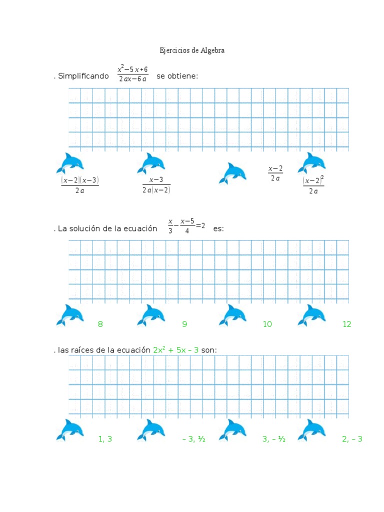 Ejercicios y Problemas de Álgebra 2 | PDF