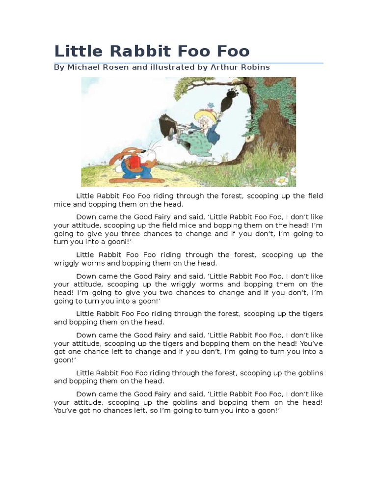 Little Rabbit Foo Foo | PDF | Children's Literature