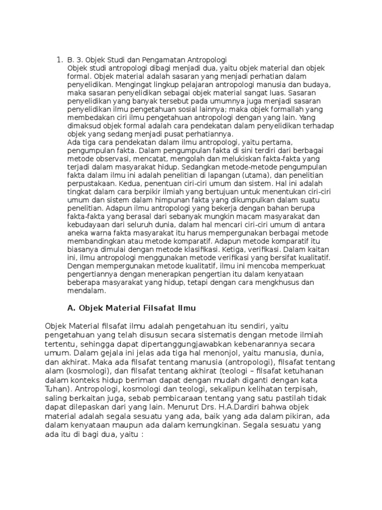 Objek Material Dan Formal | PDF