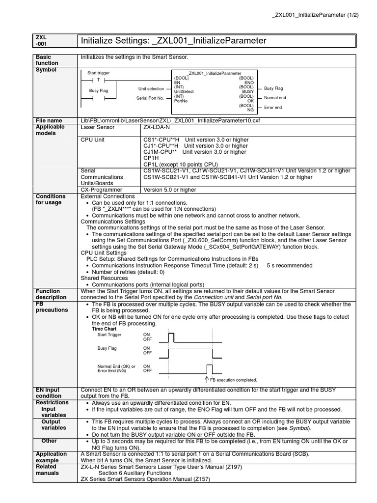 Initialize Settings: - Zxl001 - Initializeparameter: ZXL - 001 Basic ...