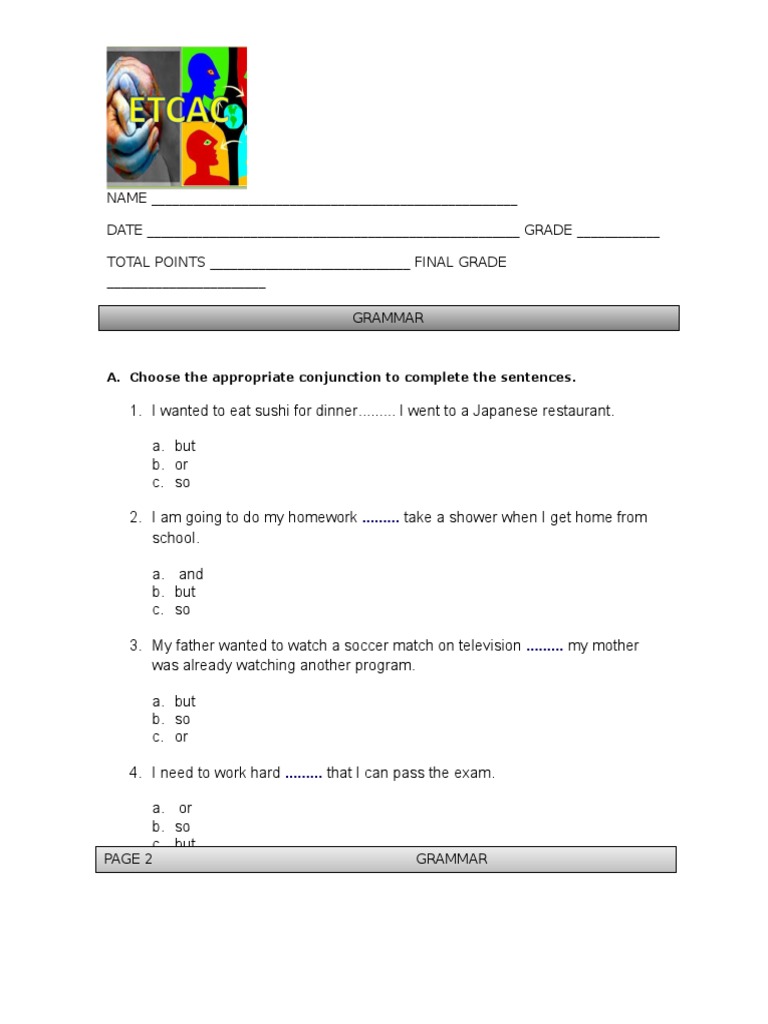 6th Grade Grammar Practice Worksheet | PDF