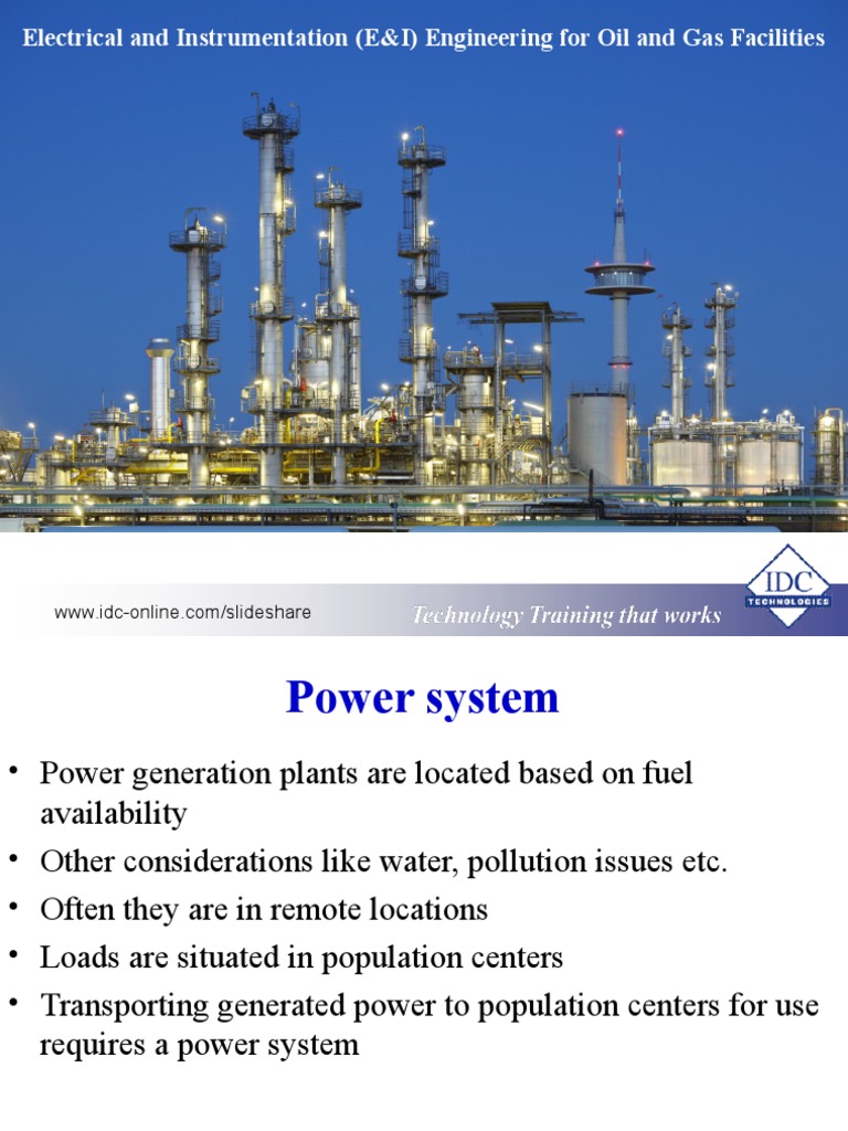 Electrical and Instrumentation Engineering For Oil and Gas Facilities ...