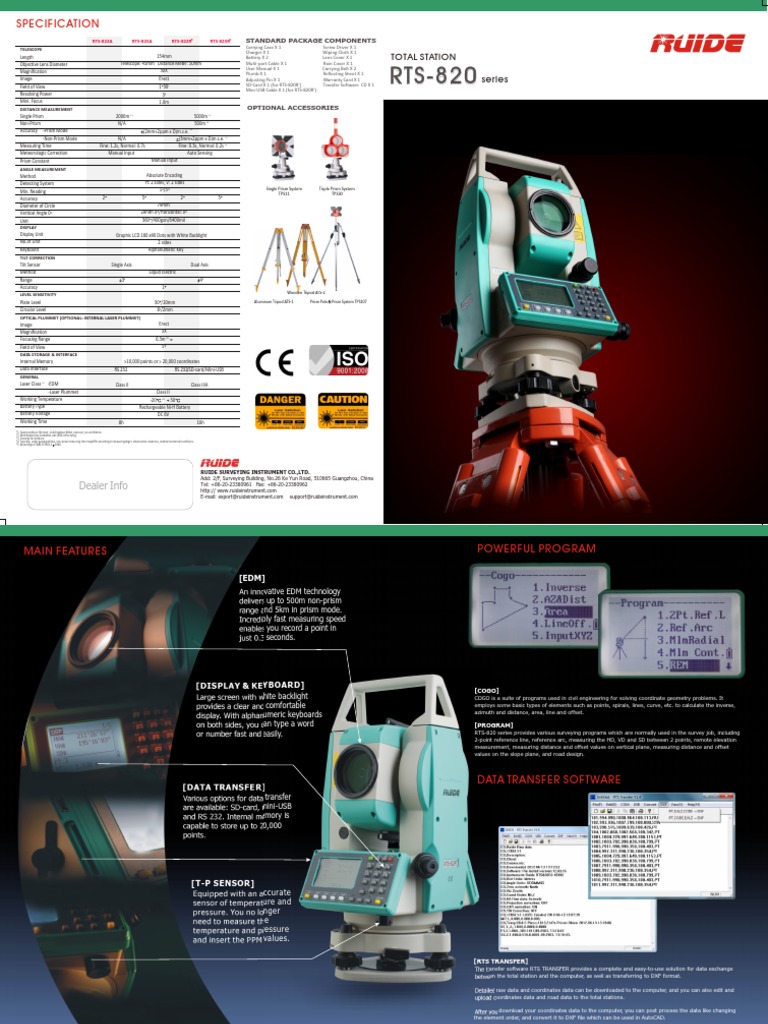 Ruide RTS 820 | PDF | Surveying | Optics