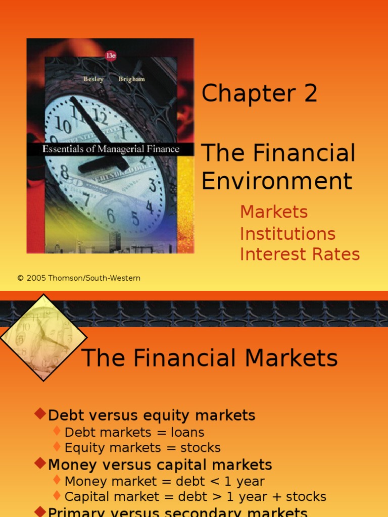 Brigham-Financial Management Chapter2 | PDF | Financial Markets | Yield ...