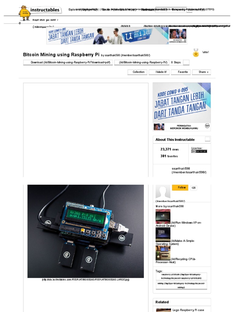 Bitcoin Mining Using Raspberry Pi PDF | PDF | Bitcoin | Computing