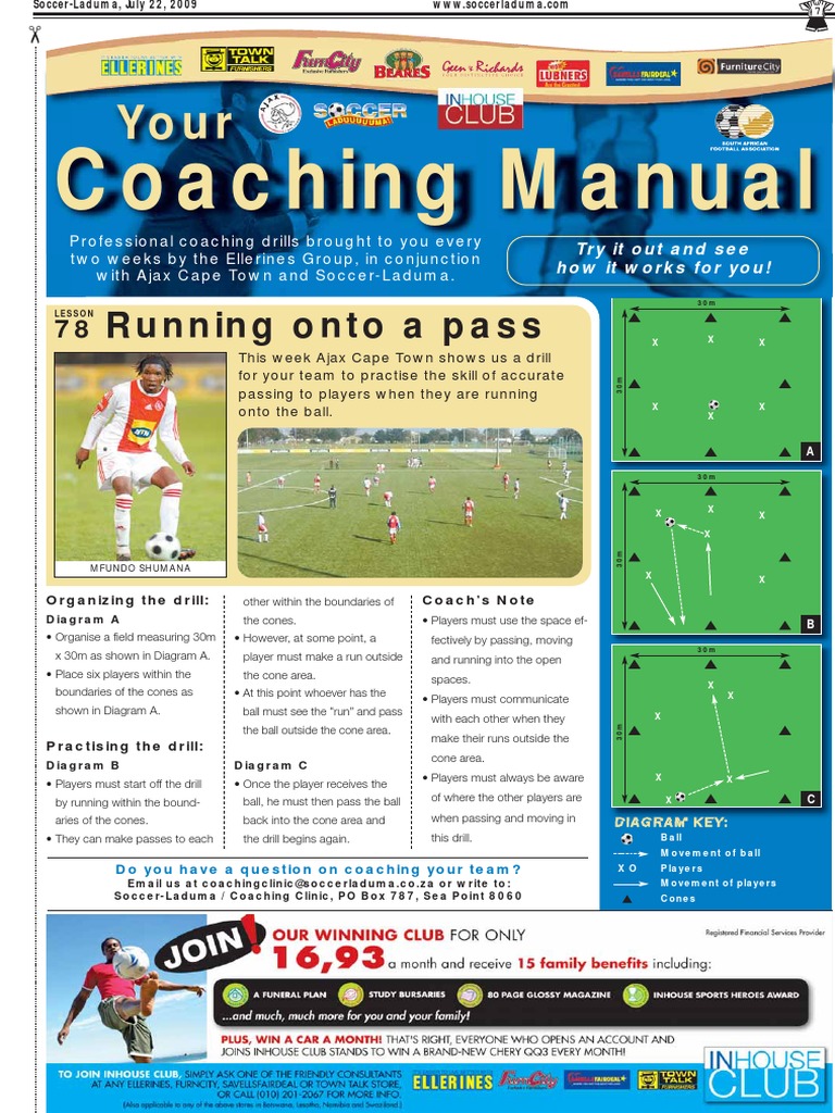 Coaching Manual: Running Onto A Pass | PDF | Teaching Methods ...