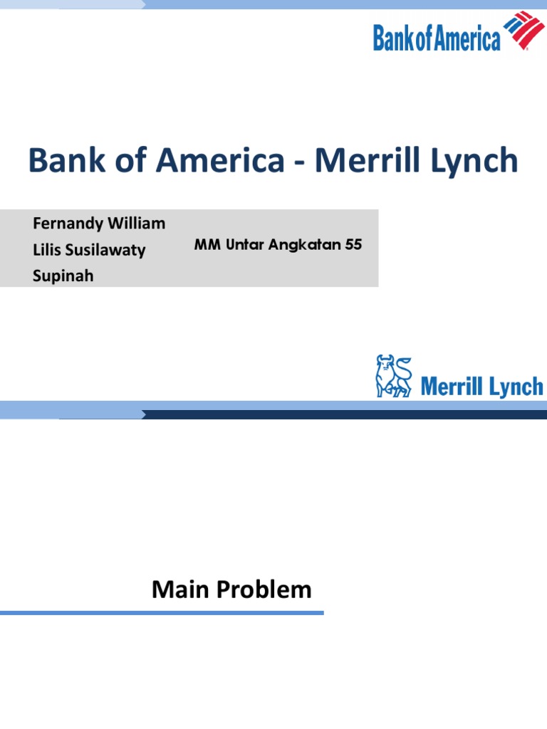 Bank of America-Merrill Lynch Deal Analysis | PDF | Bank Of America ...