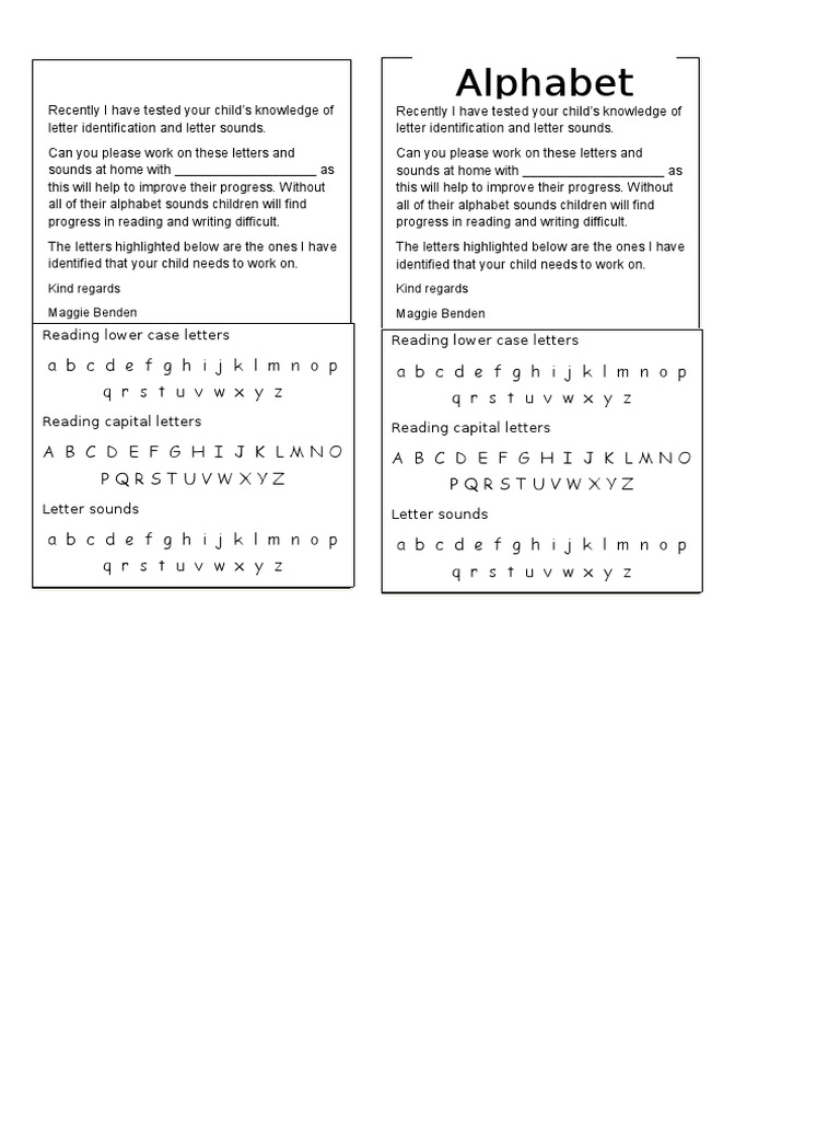 Improve Your Child's Alphabet Skills | PDF | Language Arts & Discipline ...